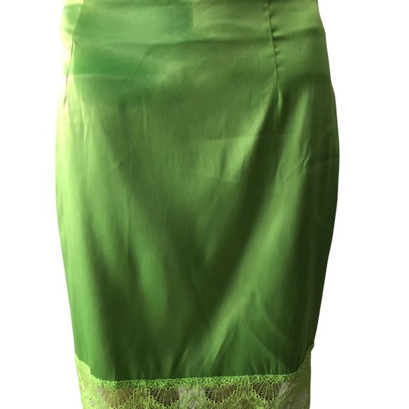 Carmin | Skirts | Carmin Lime Green Slip Size M Mini Skirt | Poshmark